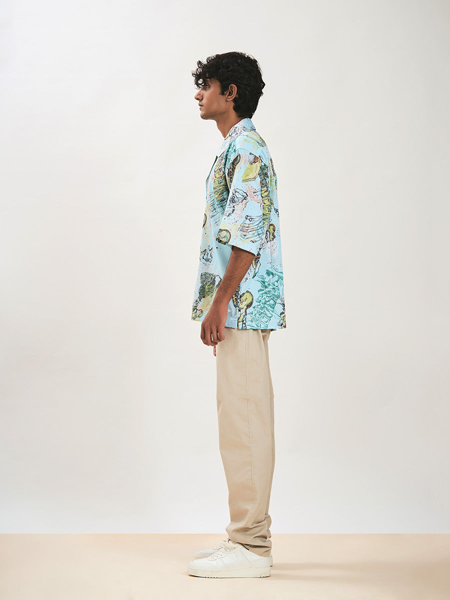 Dusty Blue Bone Shirt – audstro